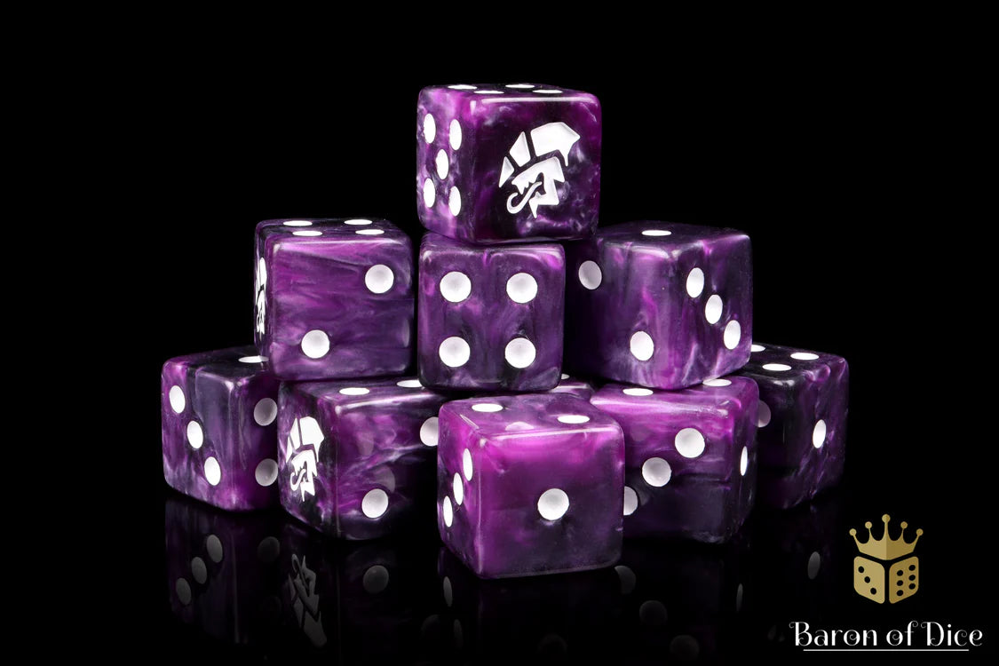 Alien Dice - Purple & White – Elbunkerhobbies.com